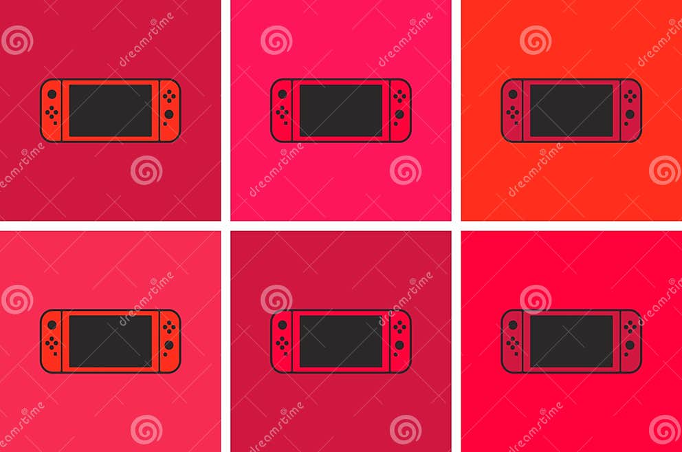 Game Controller Design Template Icon. Nintendo Switch. Gamepad. Pop Art ...