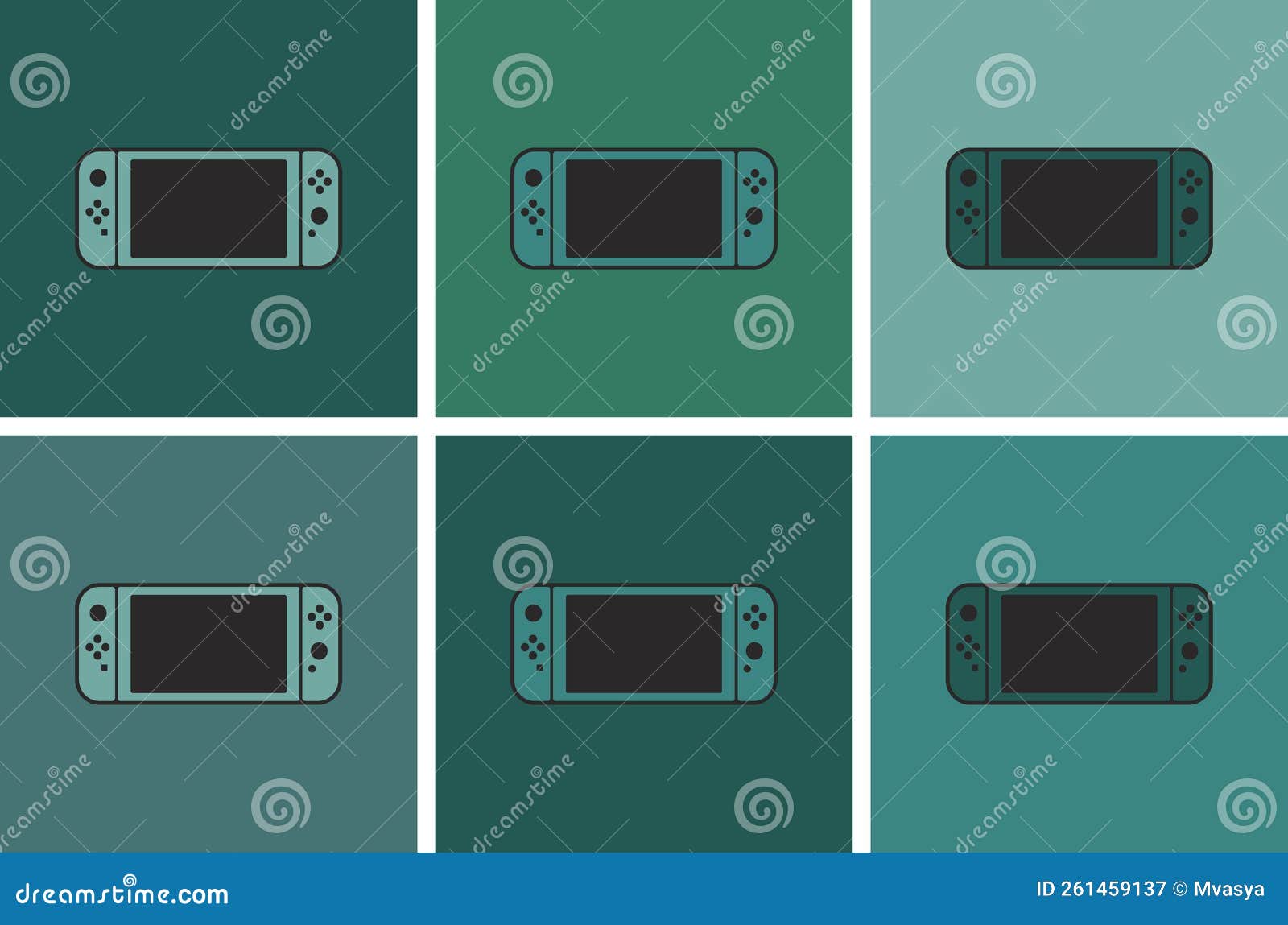 Game Controller Design Template Icon. Nintendo Switch. Gamepad. Pop Art ...