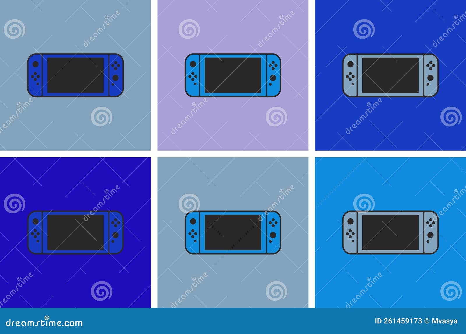 Game Controller Design Template Icon. Nintendo Switch. Gamepad. Pop Art ...