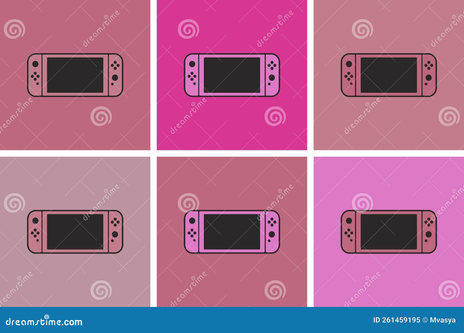Game Controller Design Template Icon. Nintendo Switch. Gamepad. Pop Art ...