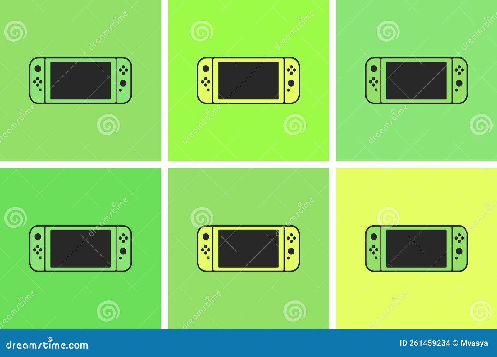 Controller For Nintendo Switch Cartoon Vector | CartoonDealer.com #89169399