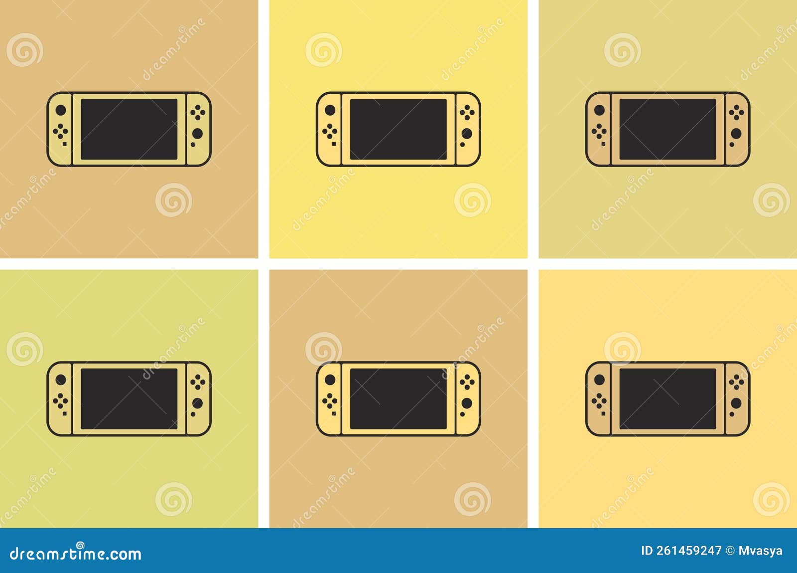 Game Controller Design Template Icon. Nintendo Switch. Gamepad. Pop Art ...