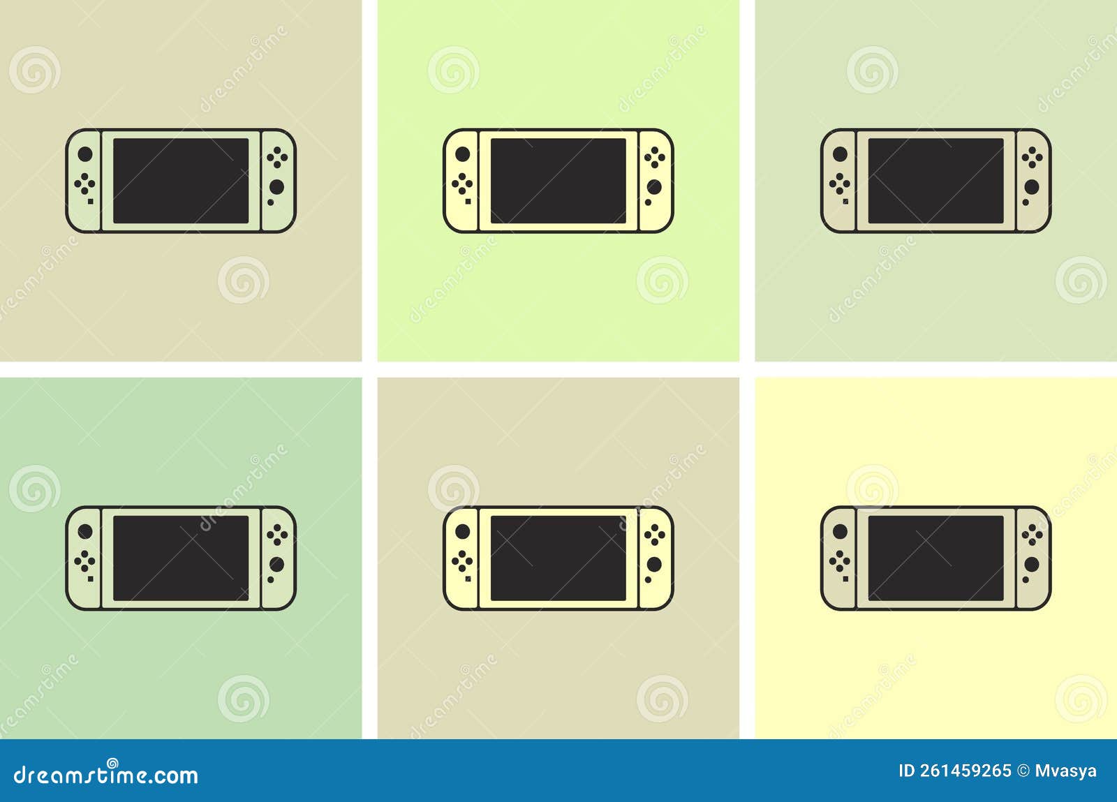 Game Controller Design Template Icon. Nintendo Switch. Gamepad. Pop Art ...