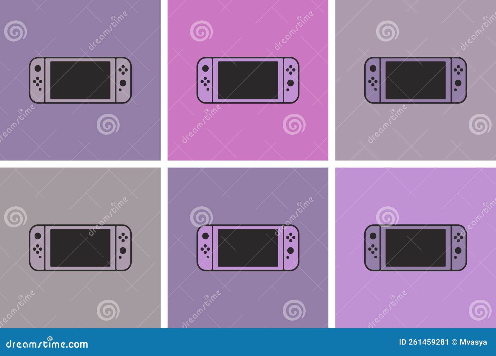 Game Controller Design Template Icon. Nintendo Switch. Gamepad. Pop Art ...