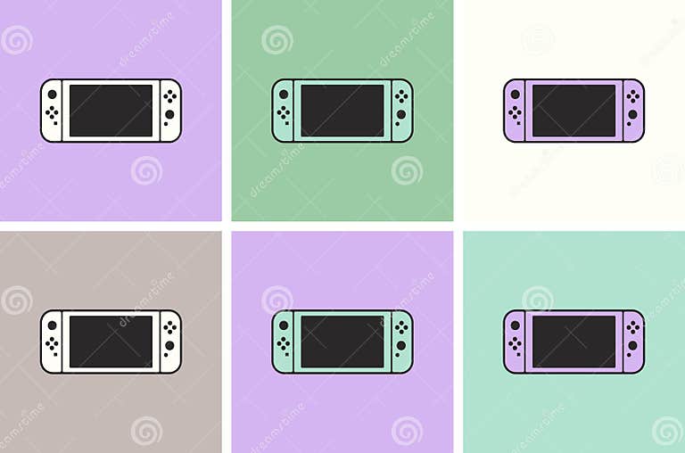 Game Controller Design Template Icon. Nintendo Switch. Gamepad. Pop Art ...