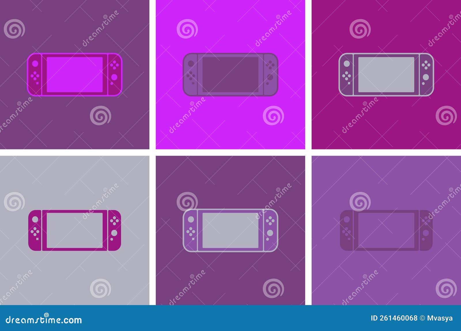 Game Controller Design Template Icon. Nintendo Switch. Gamepad. Pop Art ...