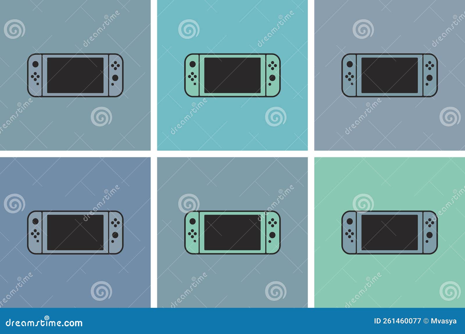 Game Controller Design Template Icon. Nintendo Switch. Gamepad. Pop Art ...