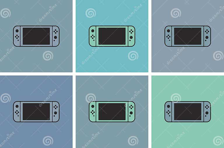 Game Controller Design Template Icon. Nintendo Switch. Gamepad. Pop Art ...