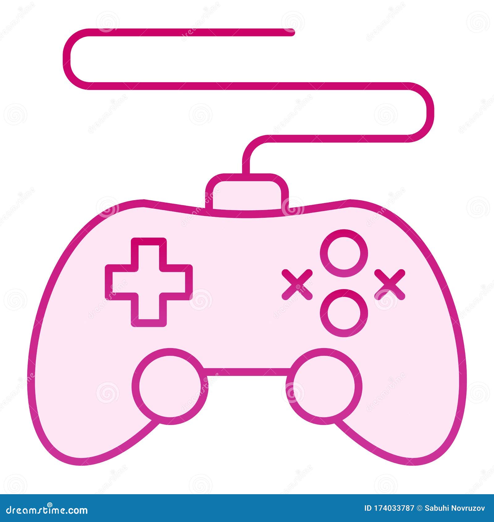 Game Controller Flat Icon. Joystick Vector Illustration Isolated on ...
