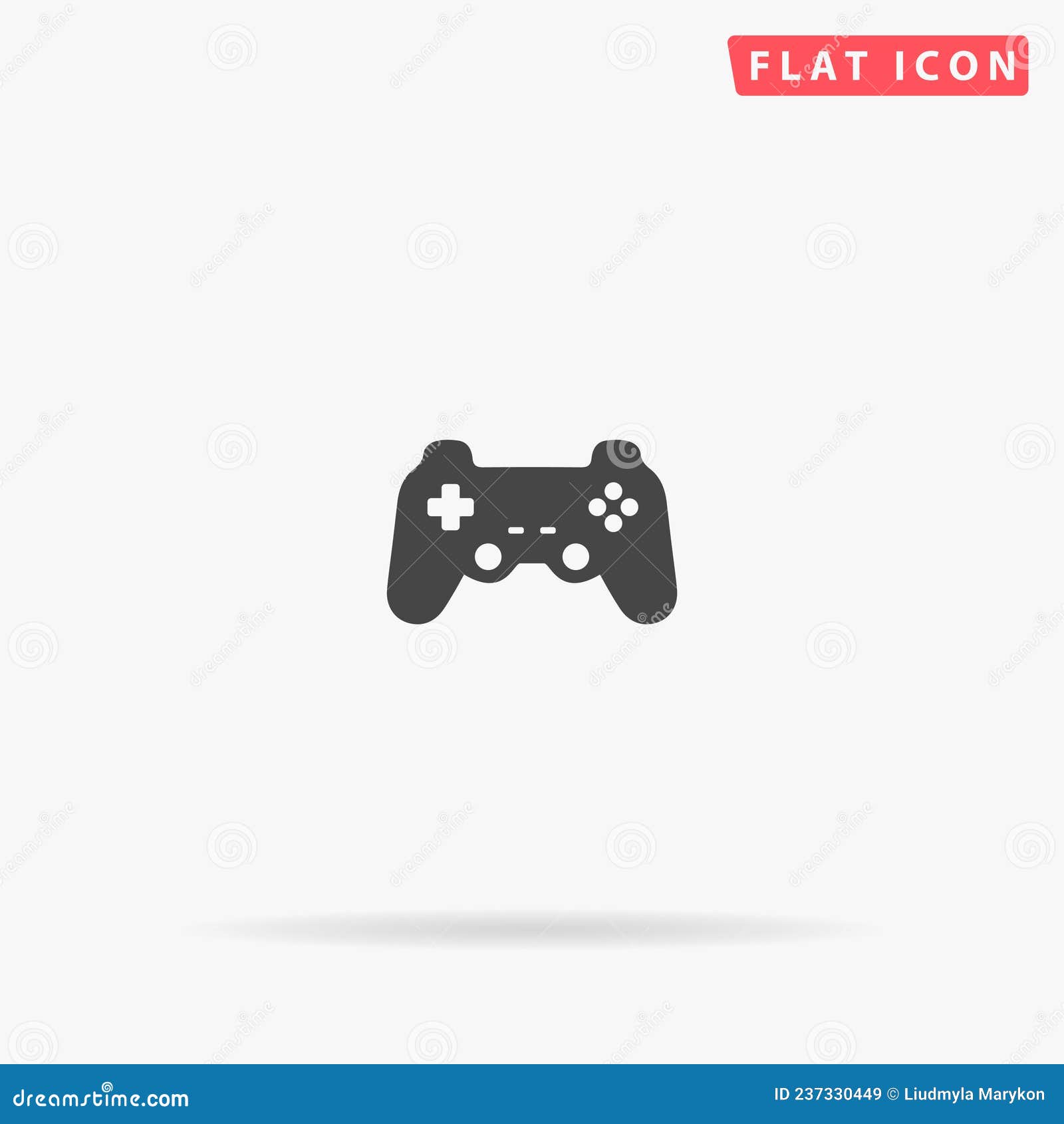 Game Controller Flat Vector Icon Stock Vector - Illustration of ...