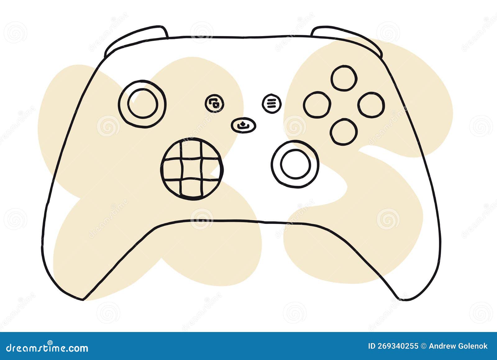 Game Controller in Hand-drawn Style Stock Vector - Illustration of ...