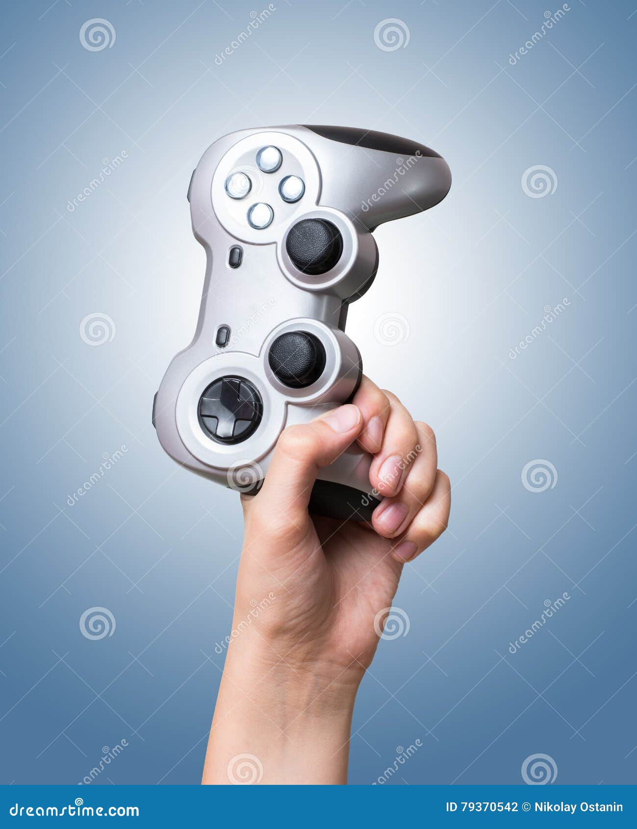 Game Controller in Hand Raised Up Stock Photo - Image of hand, gamer ...