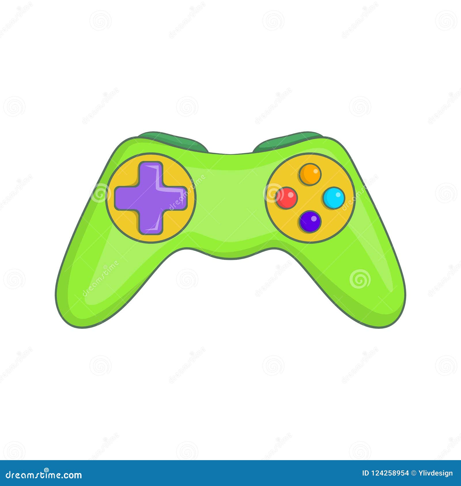 Game Controller Icon, Cartoon Style Stock Illustration - Illustration ...