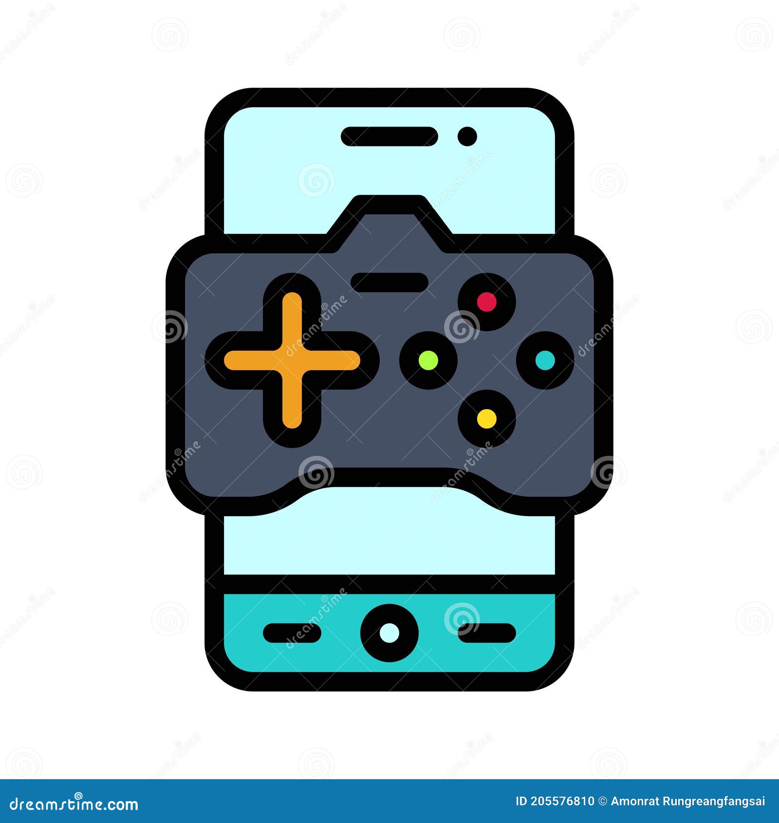Game Controller Icon, Mobile Application Vector Illustration Stock ...