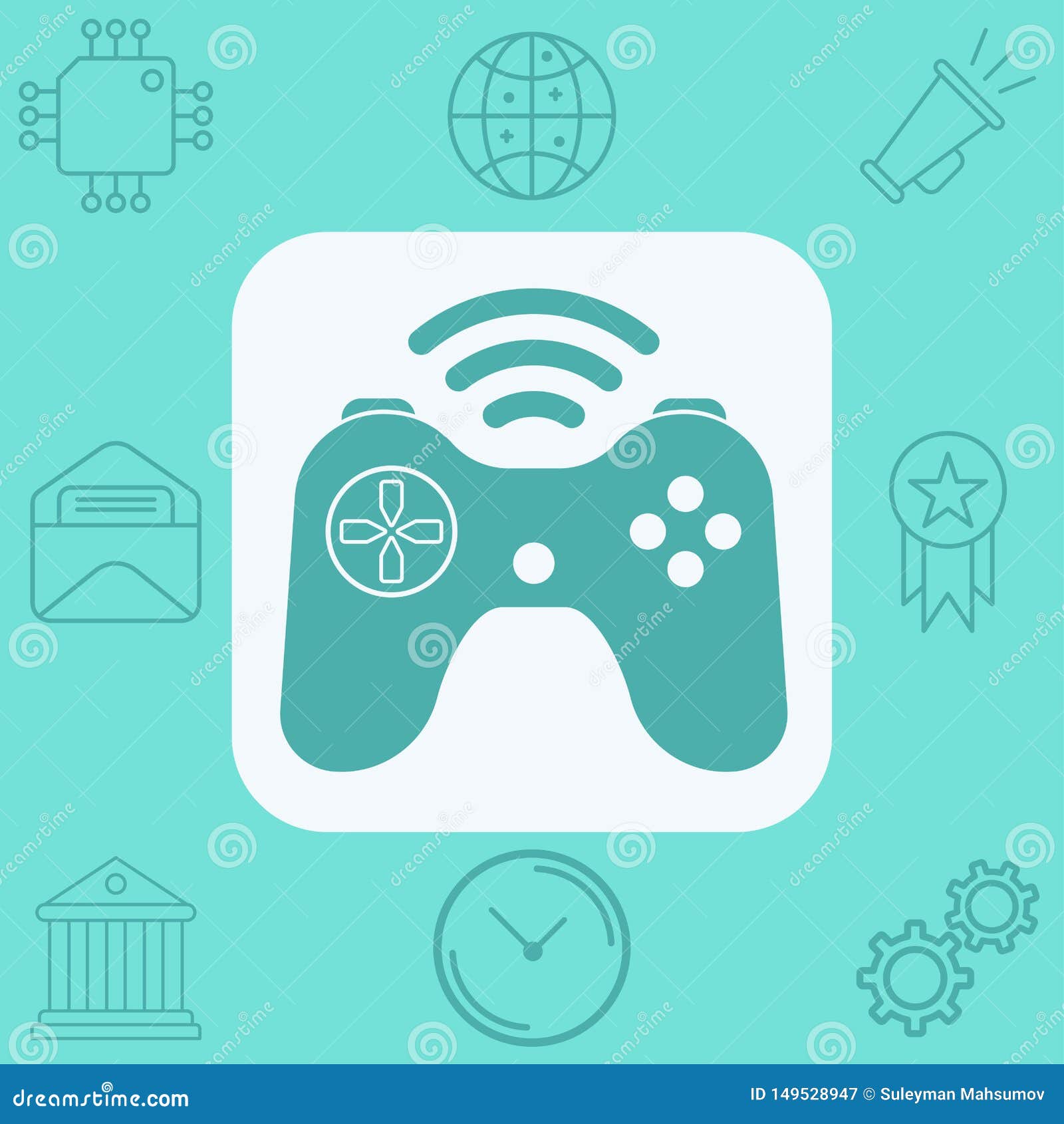 Game Controller Vector Icon Sign Symbol Stock Illustration ...