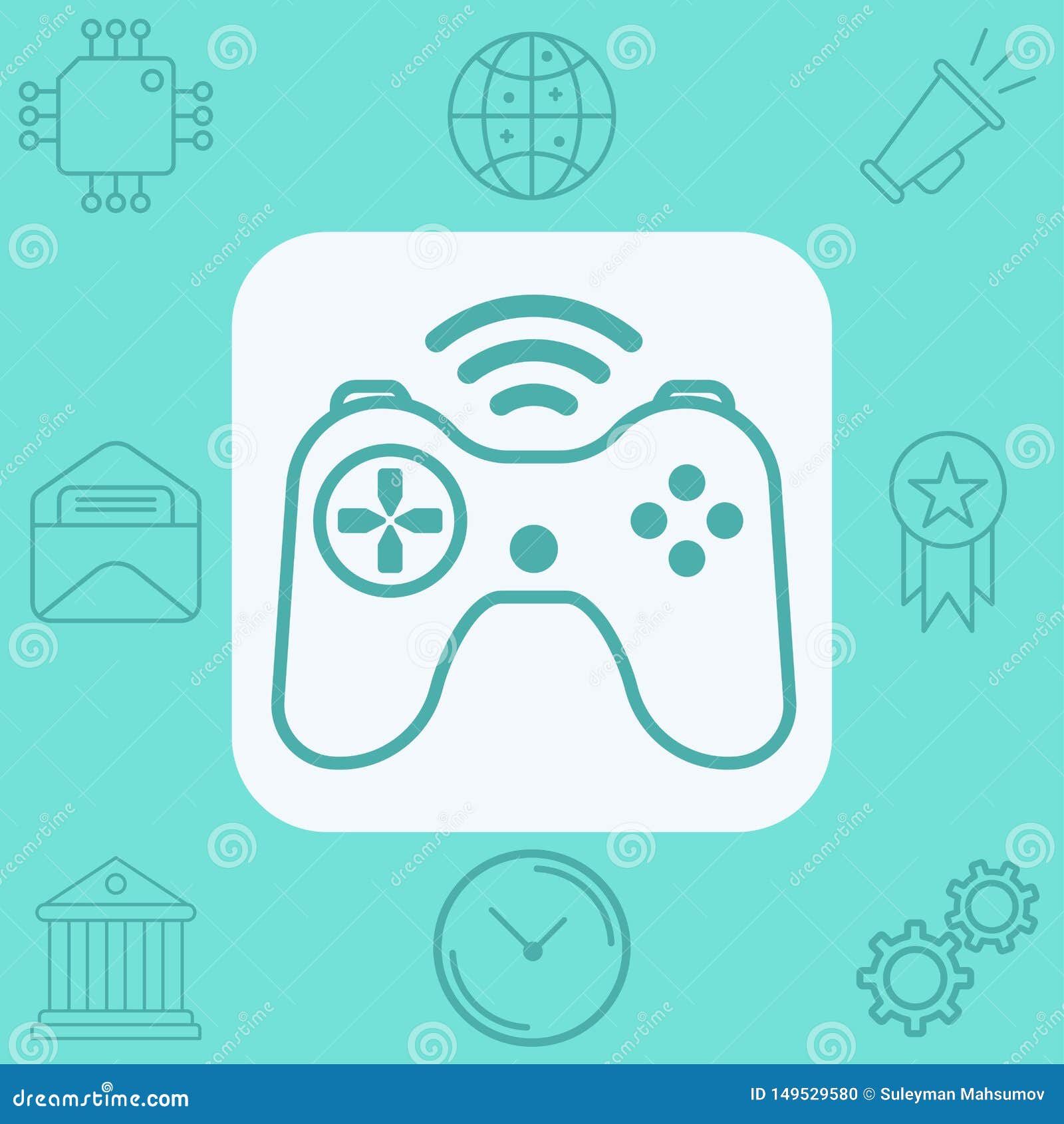 Game Controller Vector Icon Sign Symbol Stock Illustration ...