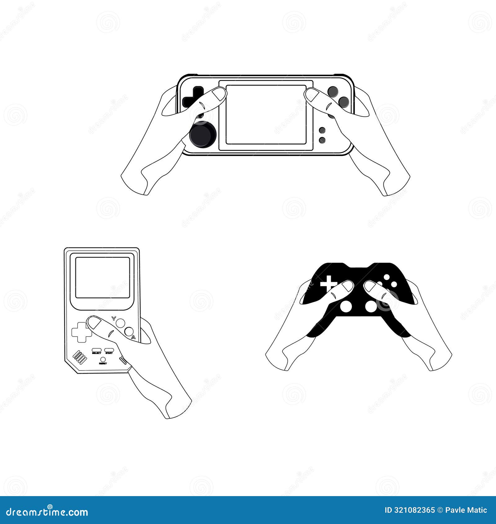 Game controller icons stock vector. Illustration of entertainment ...