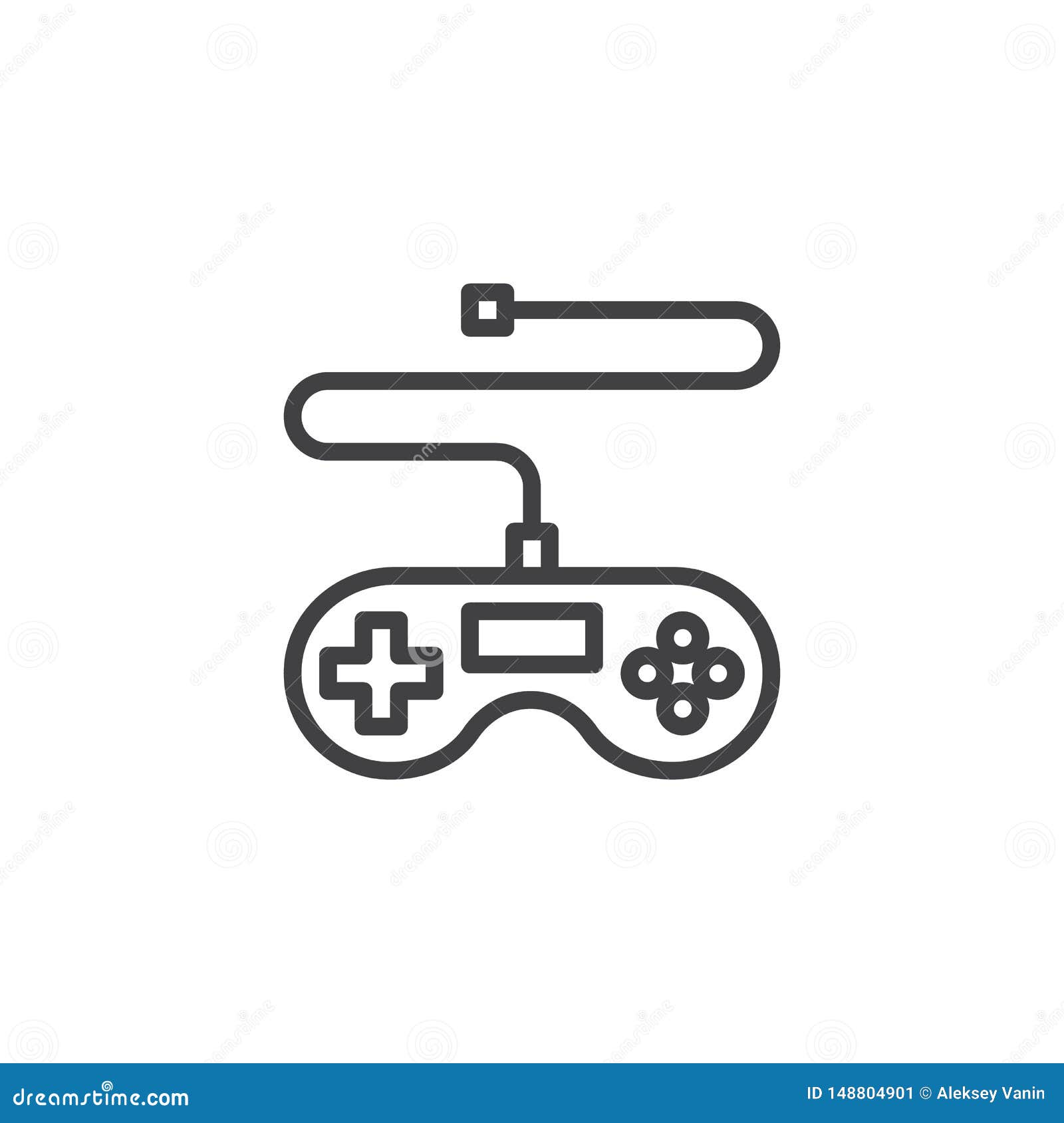 Game controller line icon stock vector. Illustration of thin - 148804901