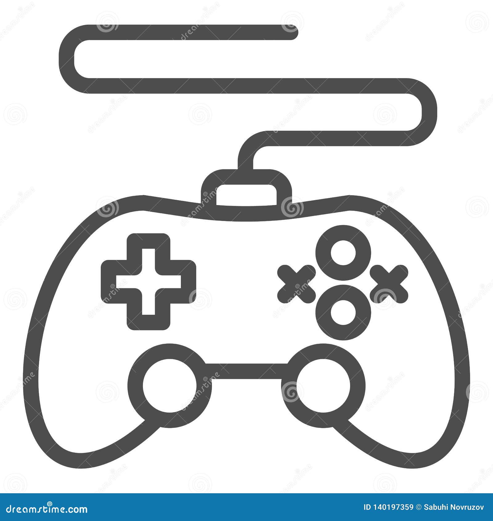 Game Controller Line Icon. Joystick Vector Illustration Isolated on ...
