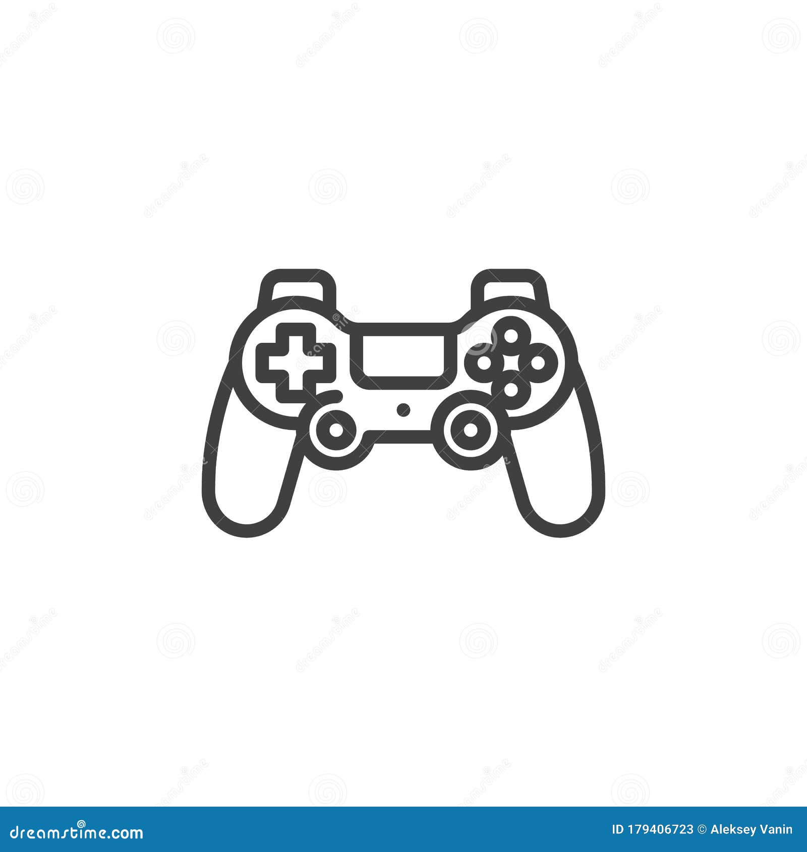 Game controller line icon stock vector. Illustration of graphics ...