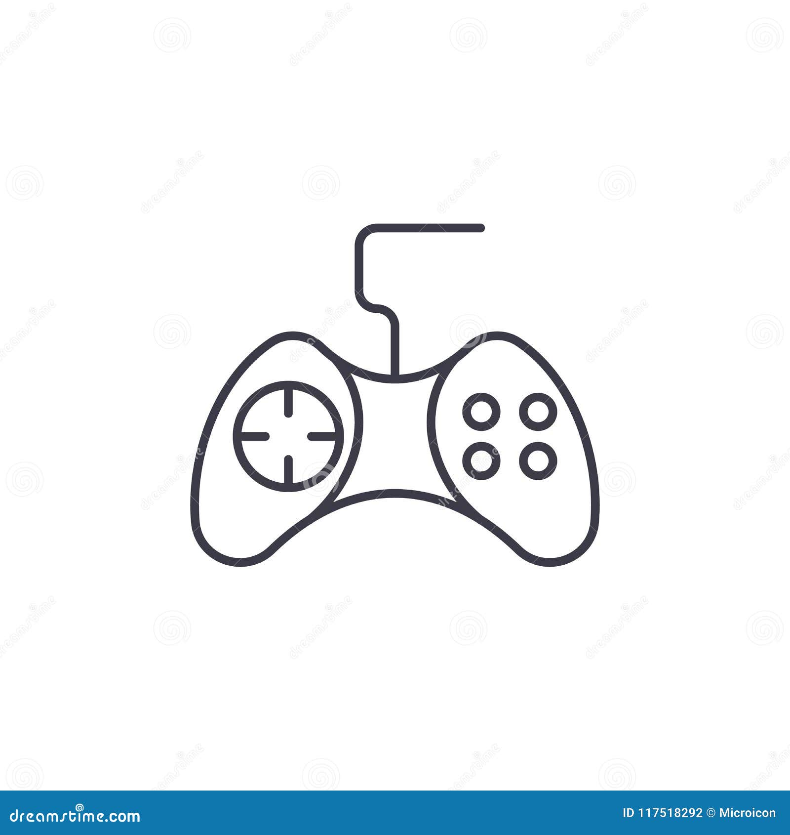 Game Controller Linear Icon Concept. Game Controller Line Vector Sign ...