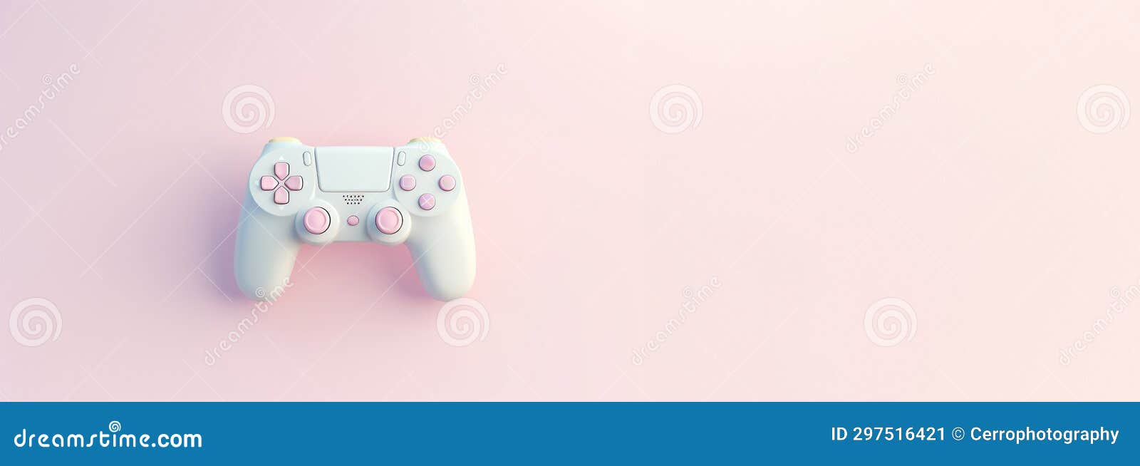 Banner Game Controller Pastel Colored Background. Pastel Joystick ...