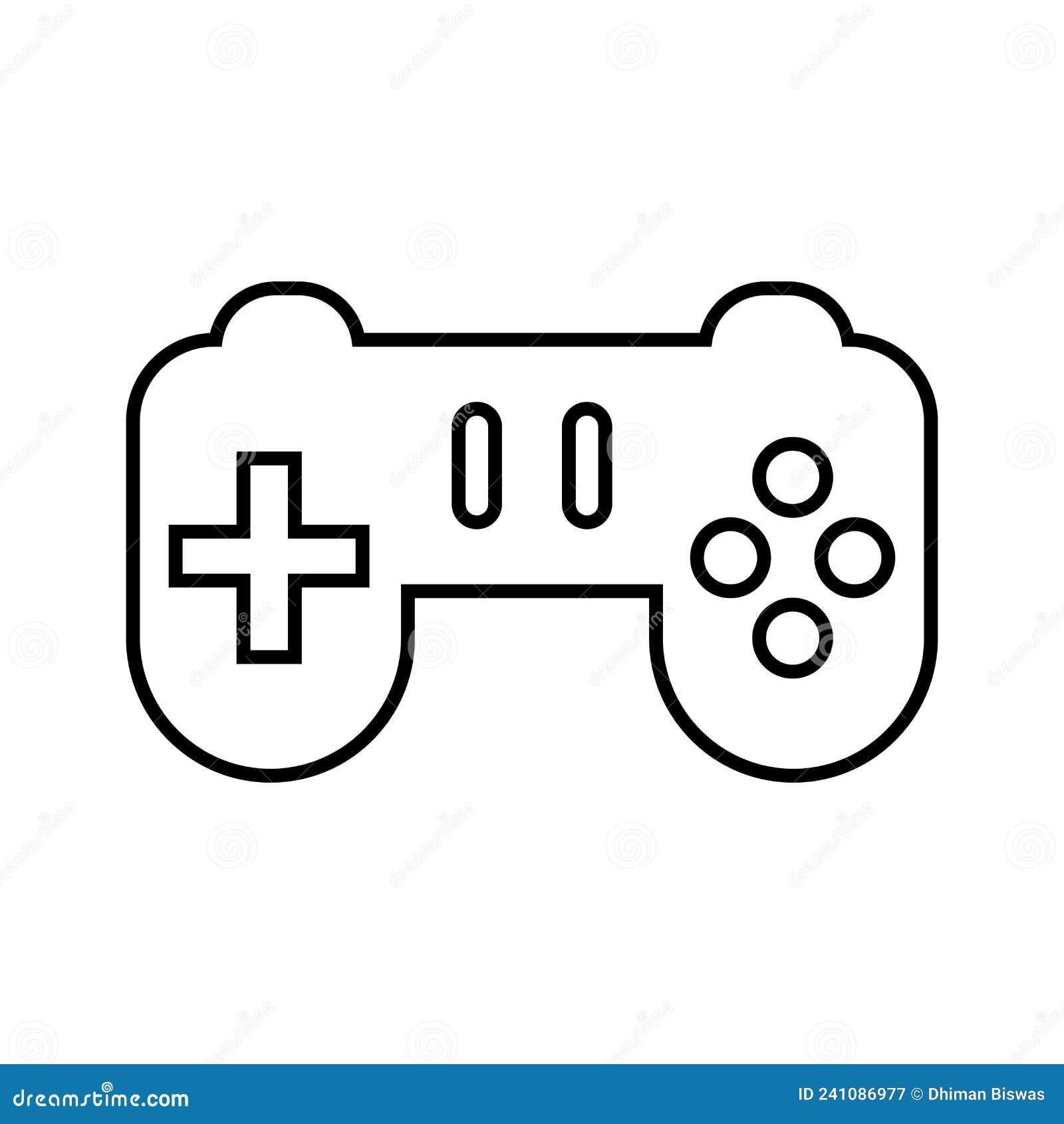 Game, Controller, PlayStation Line Icon. Outline Vector Stock ...