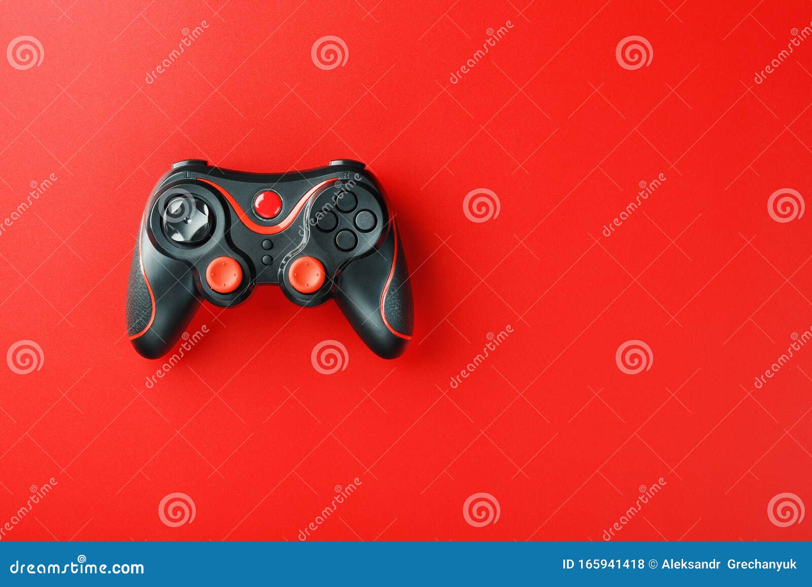 Game Controller Controller on Red Background. Device To Control and ...