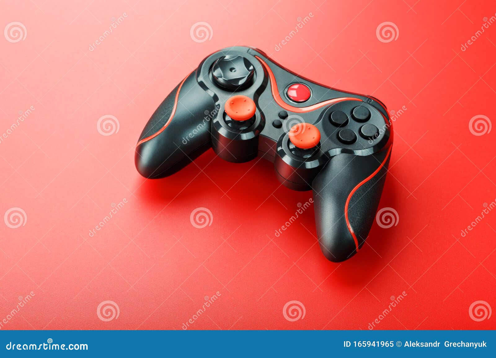 Game Controller Controller on Red Background. Device To Control and ...
