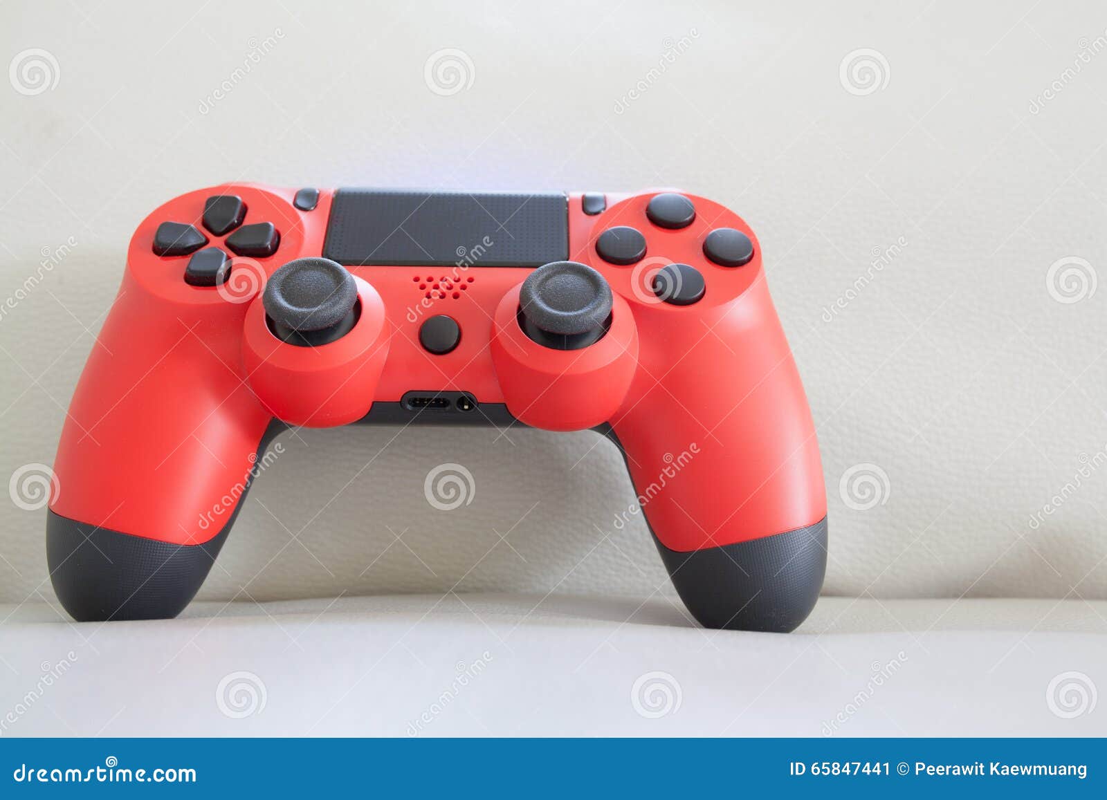 Game controller red color stock image. Image of computer - 65847441