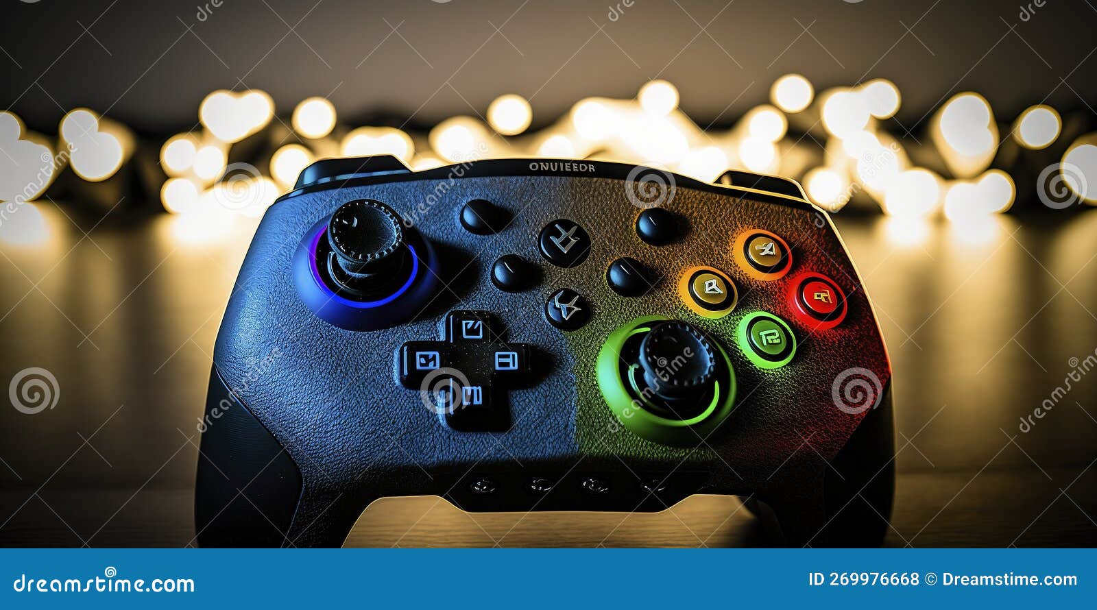 Game Controller with Rgb Led Light Stock Illustration - Illustration of ...
