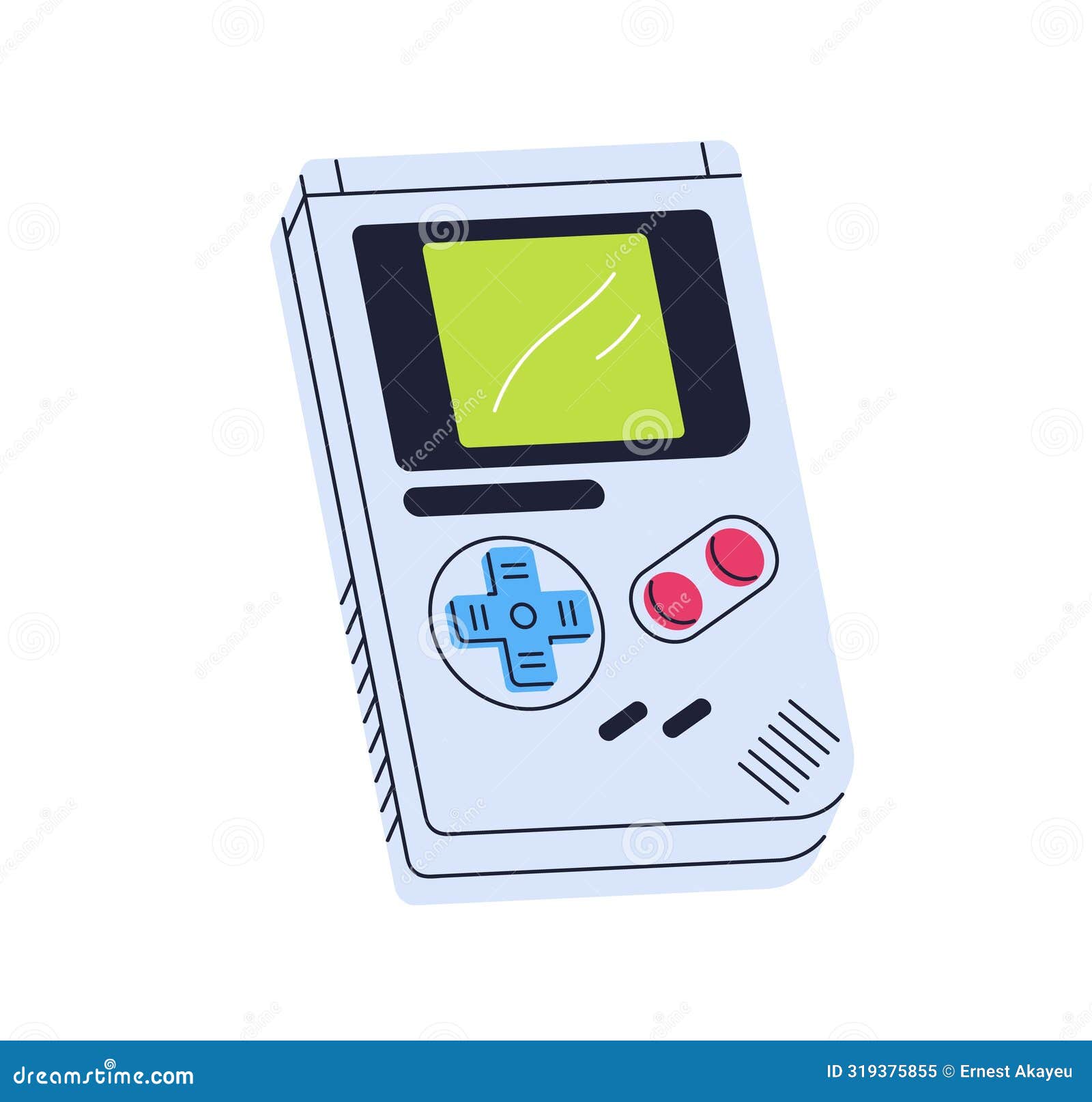 Game Controller, 90s Mobile Gamepad. Retro Nostalgic 1990s Gaming ...