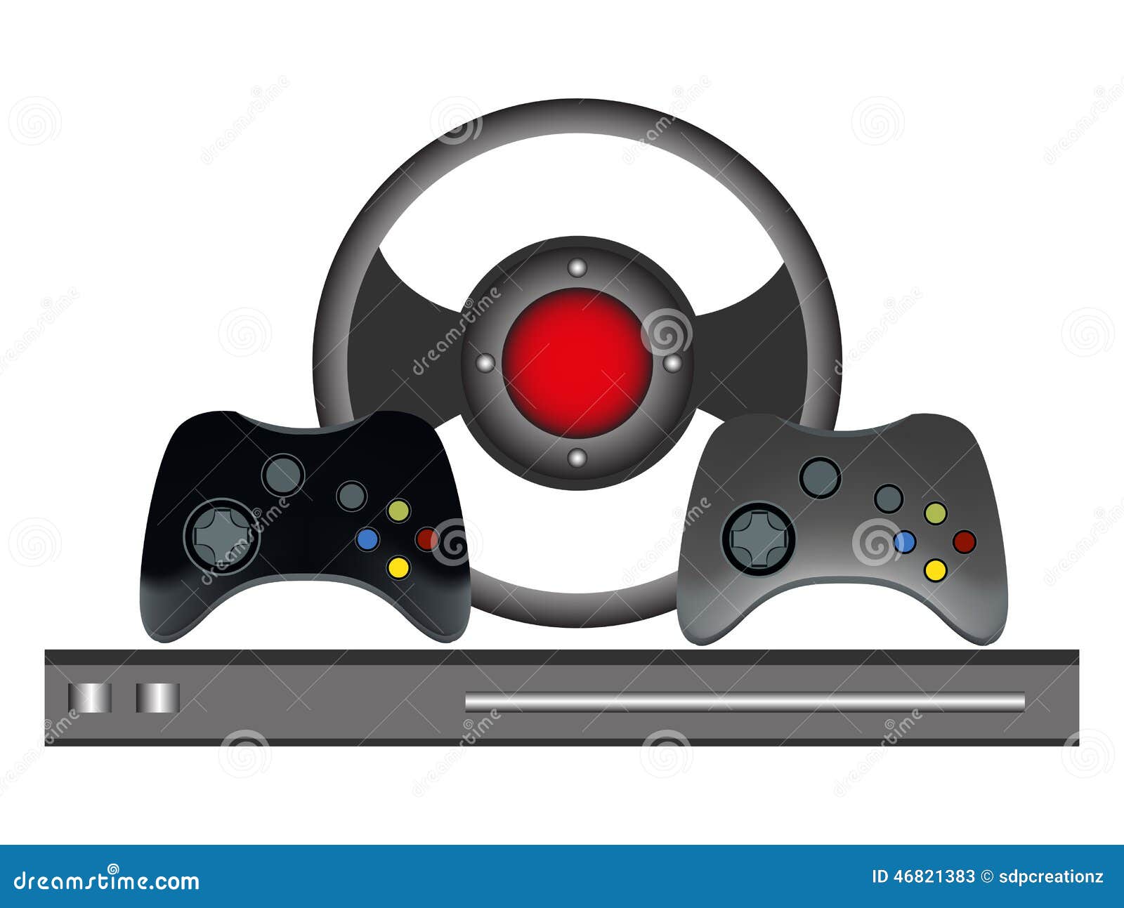 Game controller set stock vector. Illustration of shiny - 46821383