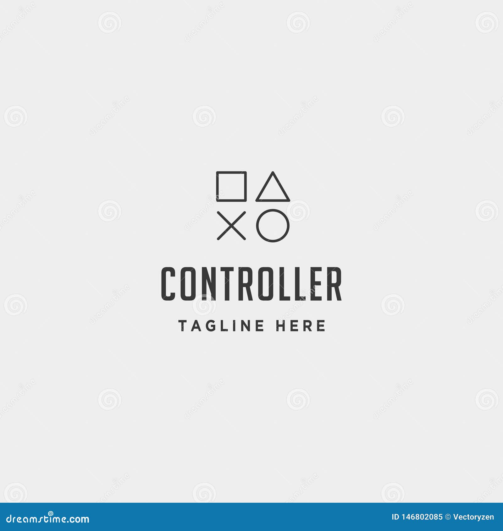 Game Controller Simple Logo Line Template Vector Icon Element Stock ...