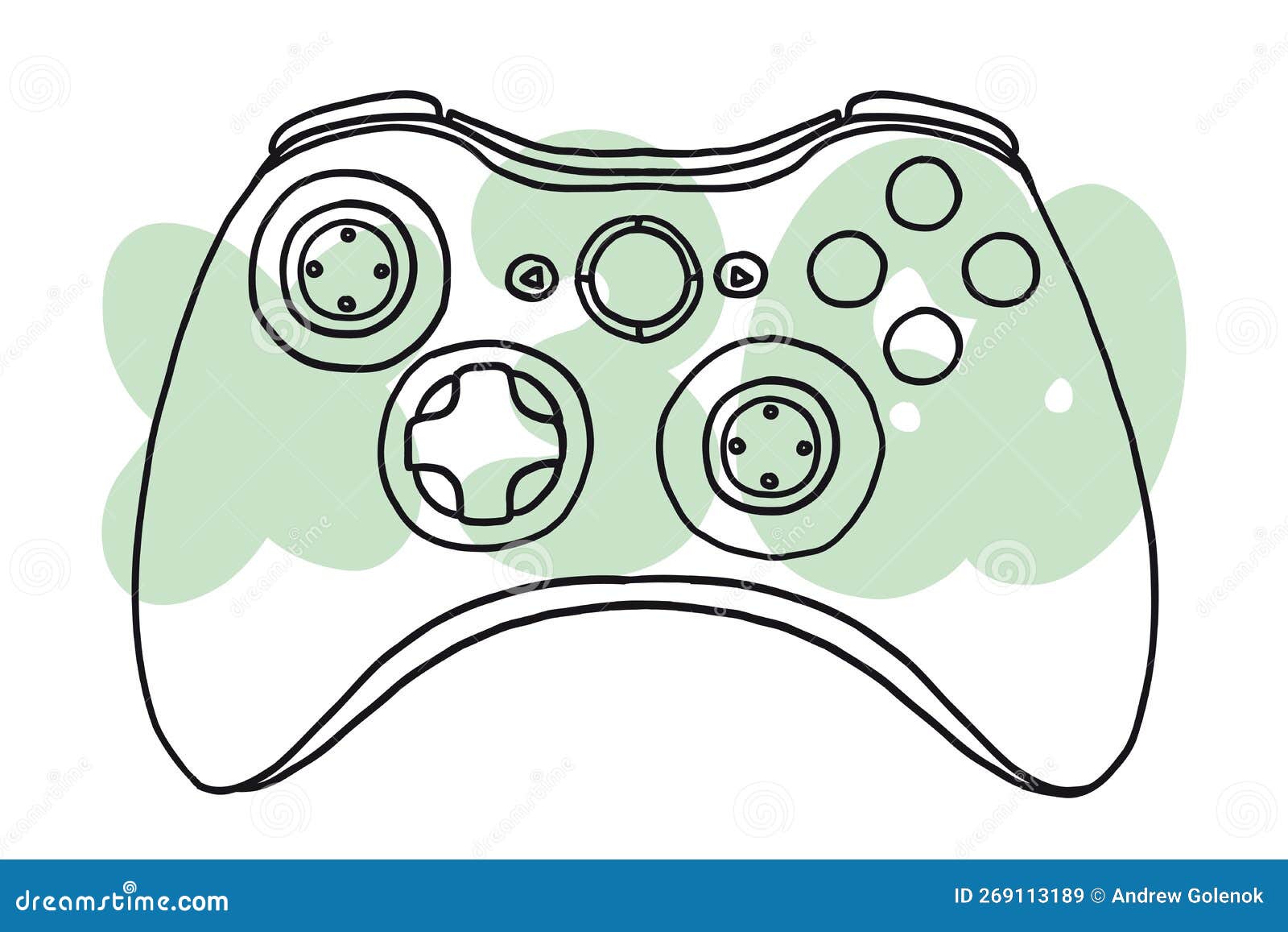 Game Controller in Hand-drawn Style Stock Vector - Illustration of ...