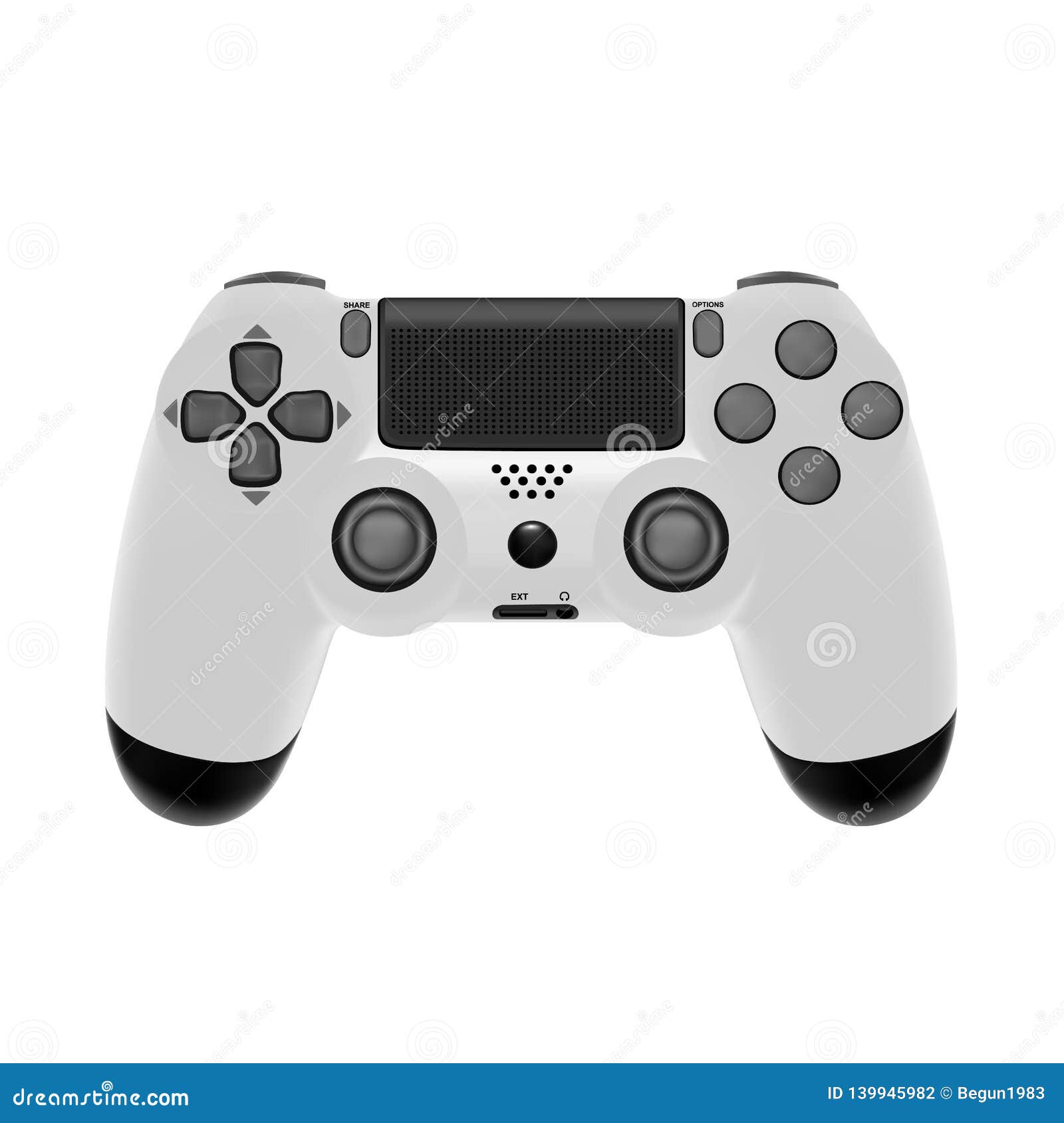 Game Controller in Vector.Joystick Vector Illustration. Stock Vector ...