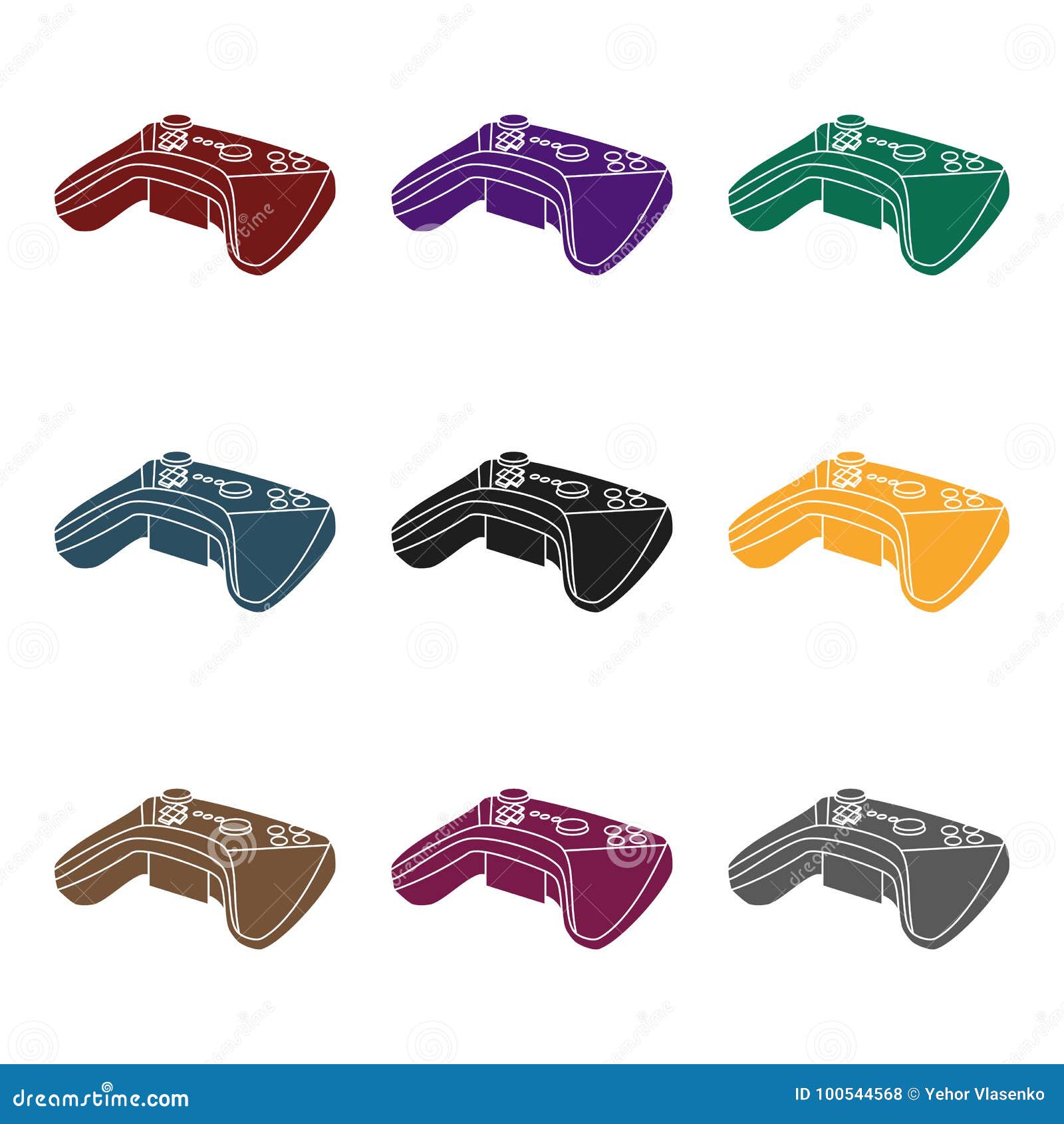 Game Controller for the Virtual Reality Icon in Black Style Isolated on ...