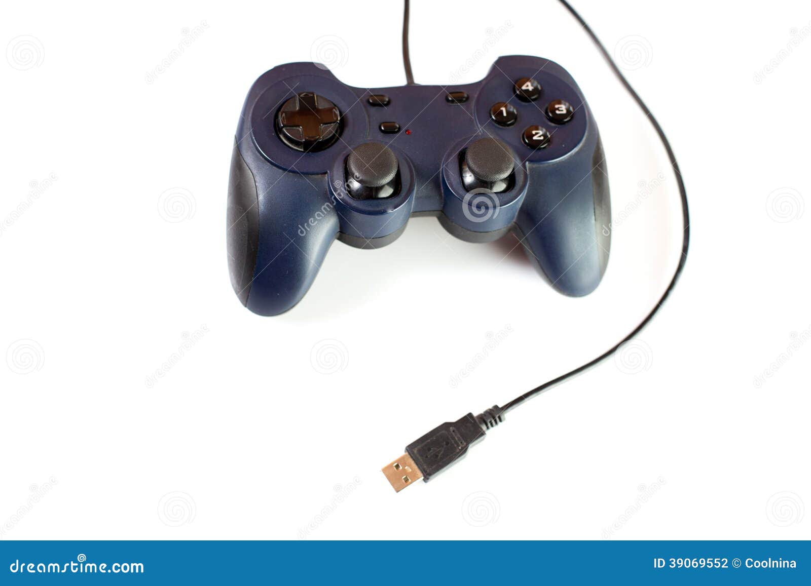 Game Controller with Wires and Usb Stock Photo - Image of push ...