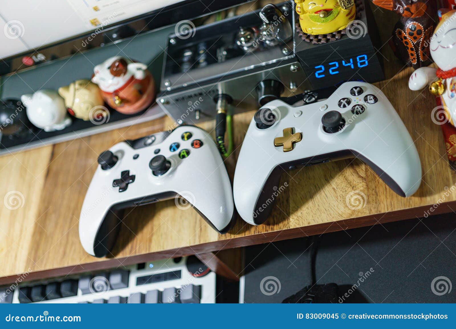 Game Controllers On Shelf Picture. Image: 83009045