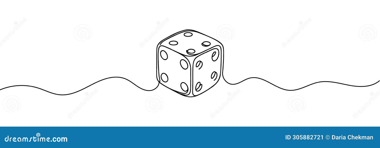 The Game Cube is Drawn in One Line. Continuous Contour Drawing of Game ...