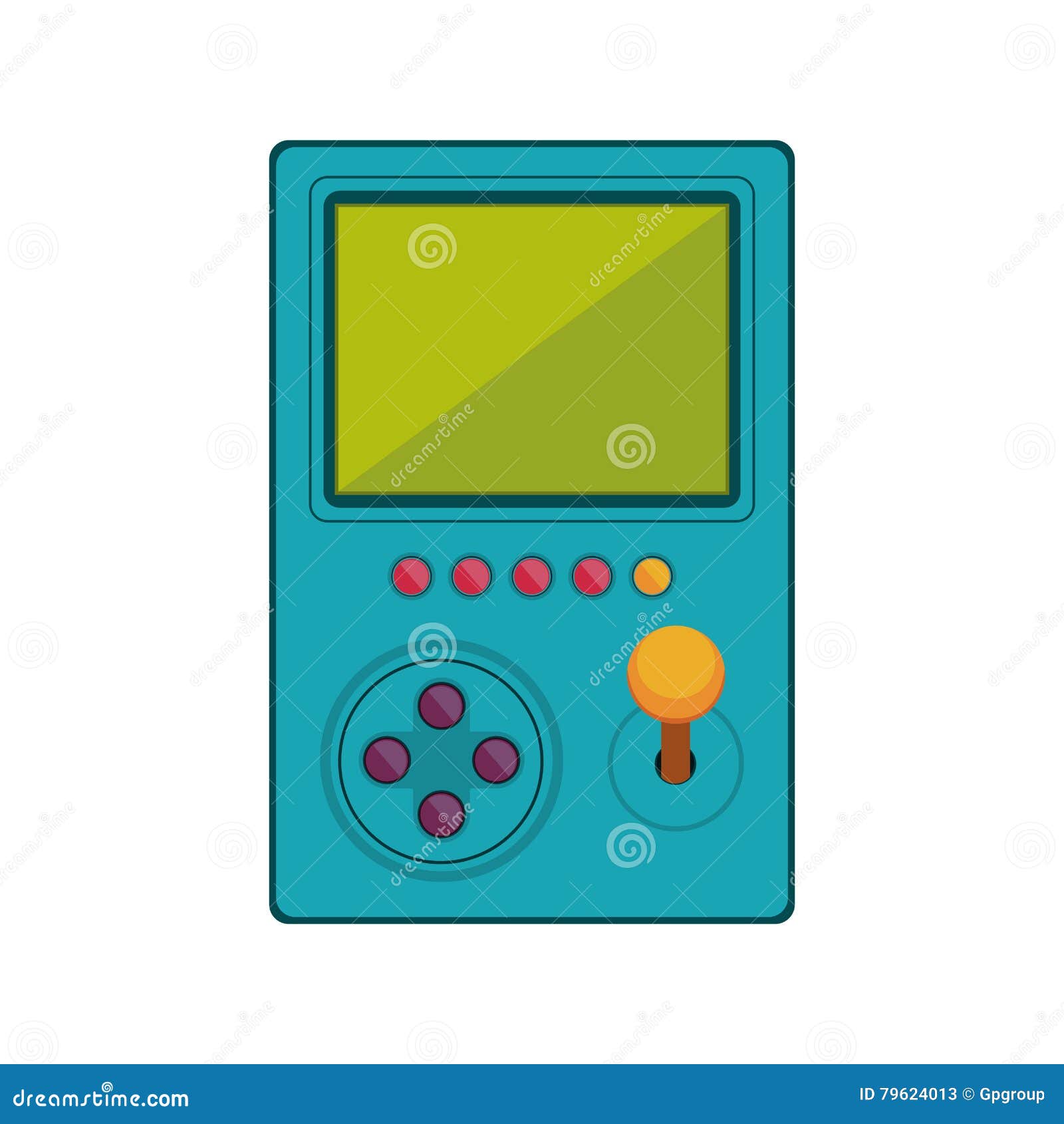 Game Cube Remote Control with Screen and Joystick Stock Vector ...