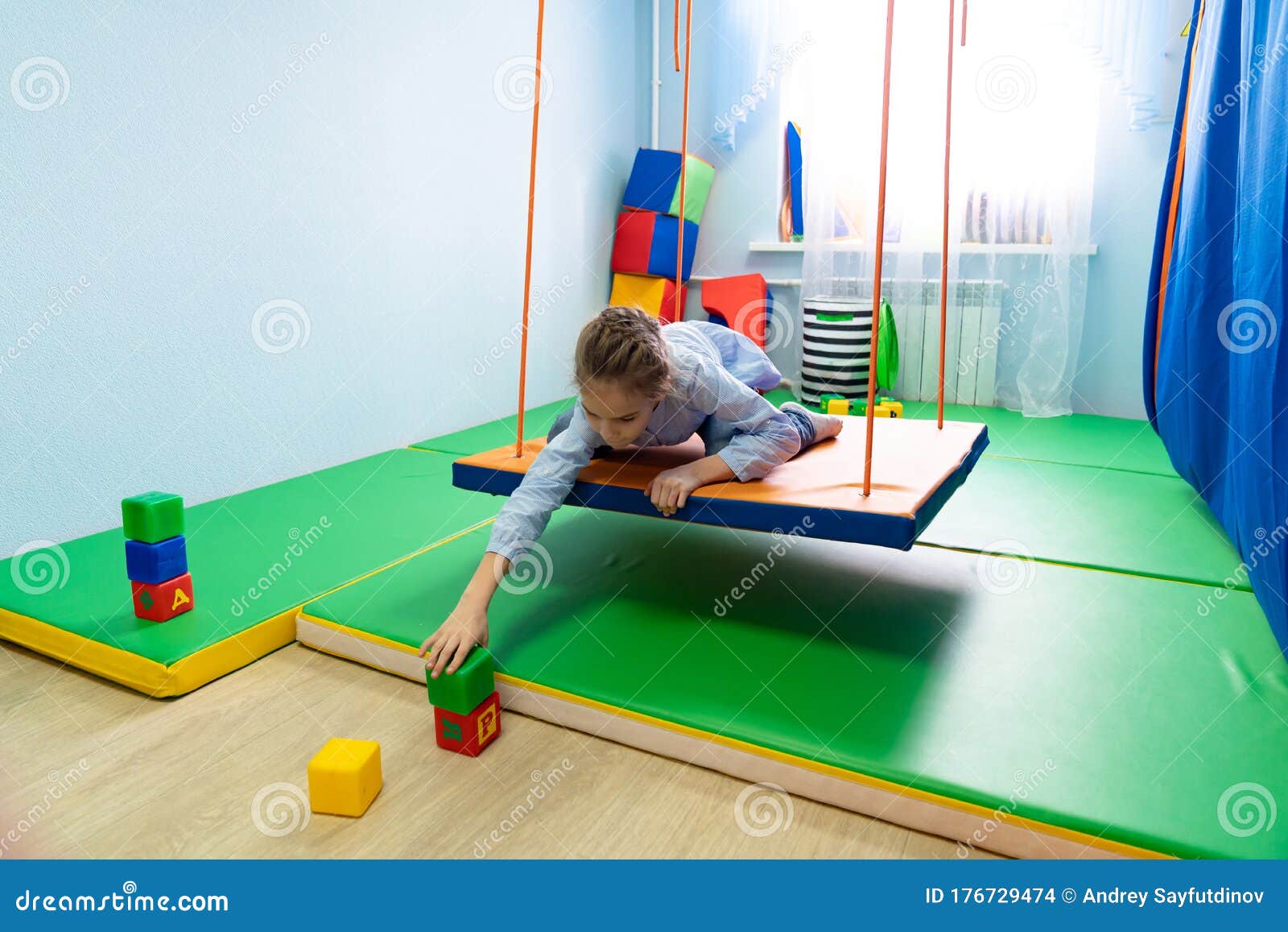 Game with Cubes on Platform Sensory Integration Stock Photo - Image of ...