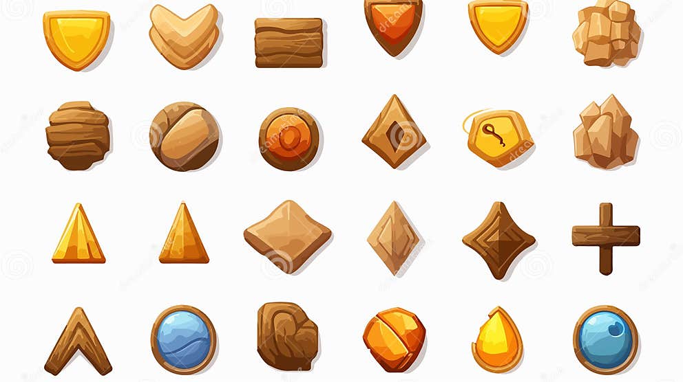 Game Cursor Icons Featuring a Vibrant and Diverse Stock Illustration ...