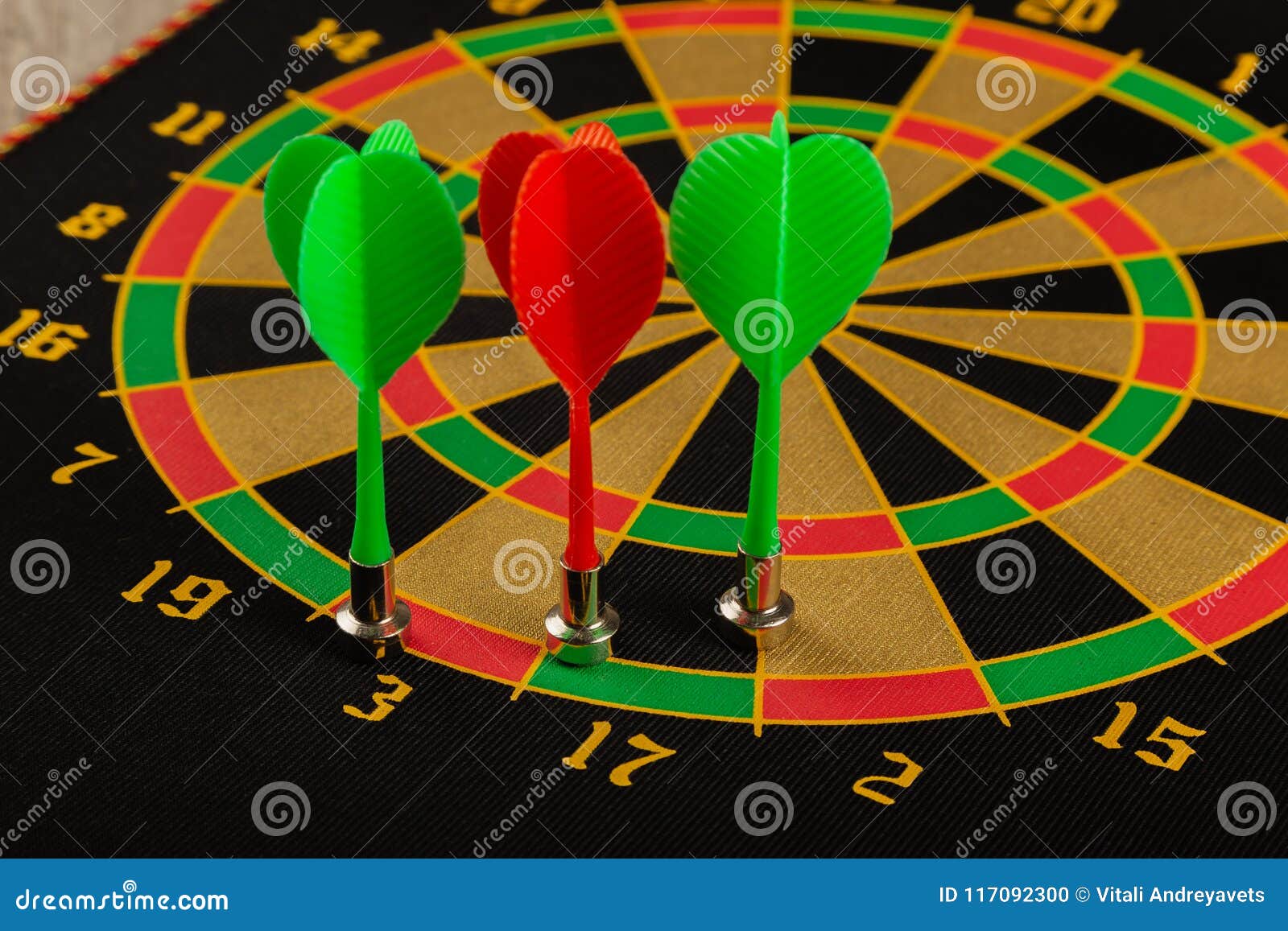 The Game of Darts, Darts on the Target. Stock Photo - Image of bullseye ...