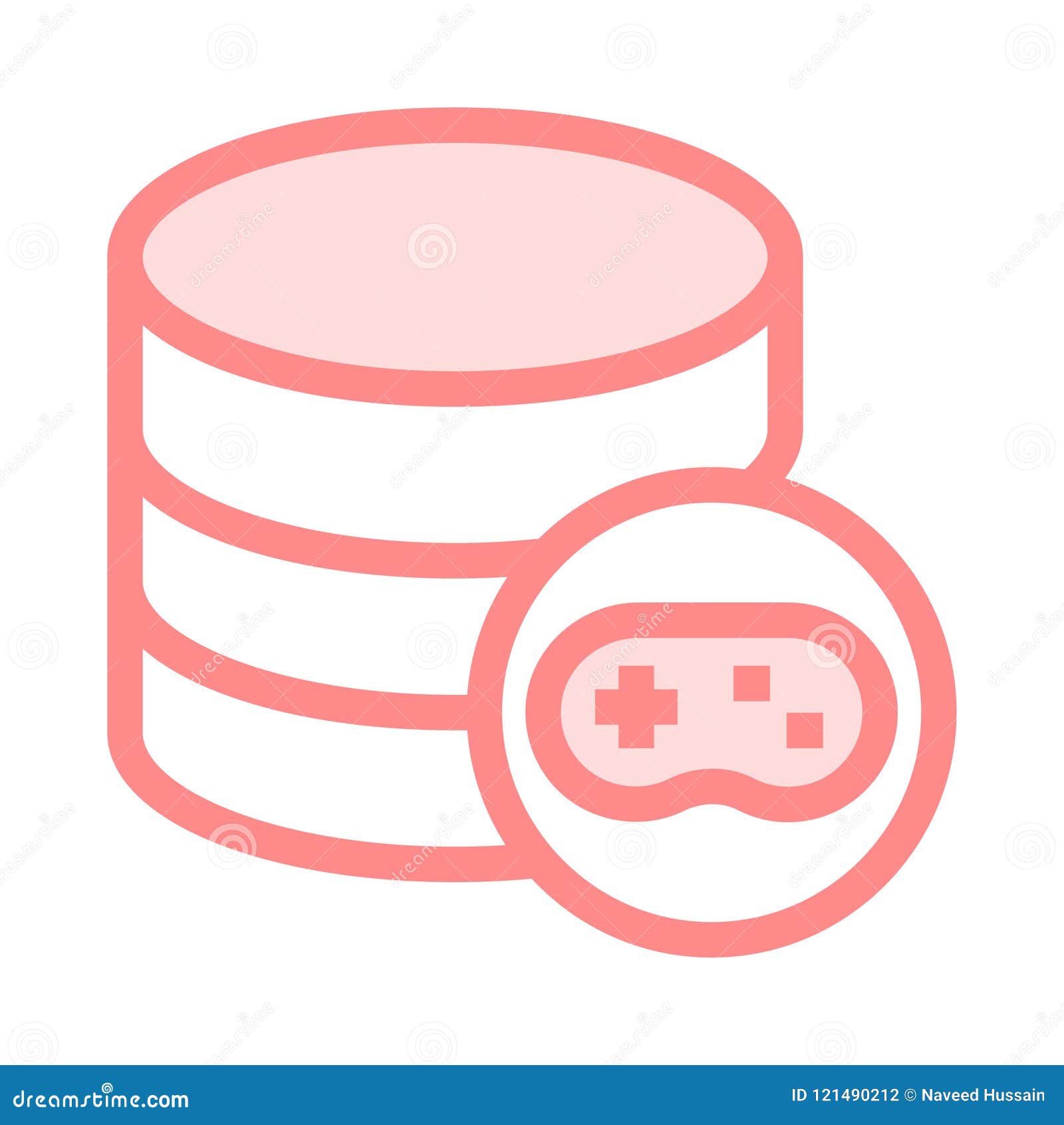 Game Database Color Line Icon Stock Illustration - Illustration of ...