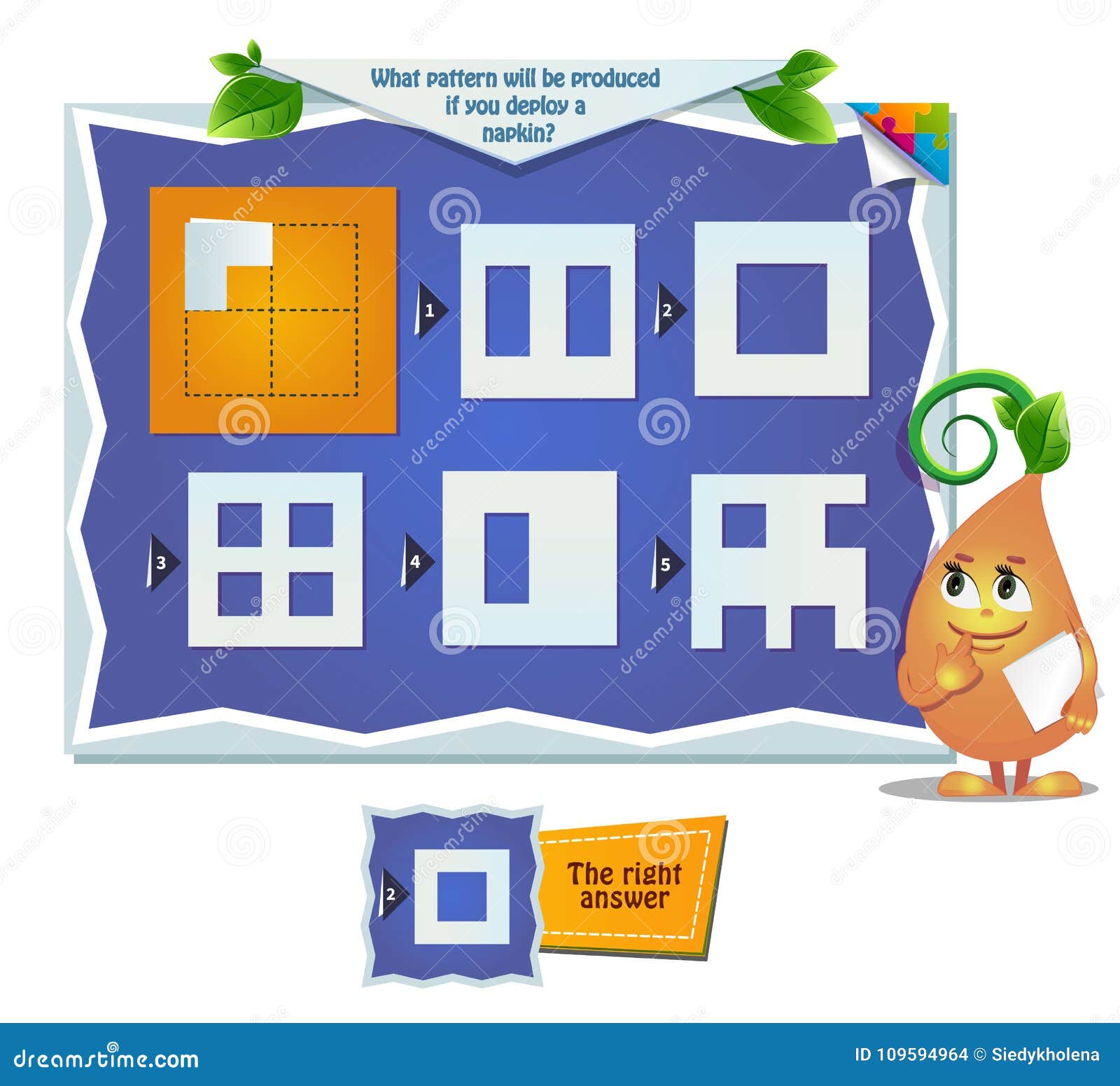 Game deploy a napkin stock illustration. Illustration of children ...