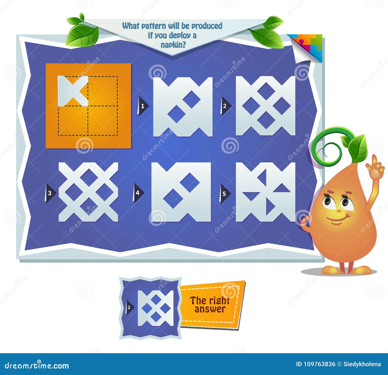 Game deploy a napkin 7 stock illustration. Illustration of riddle ...
