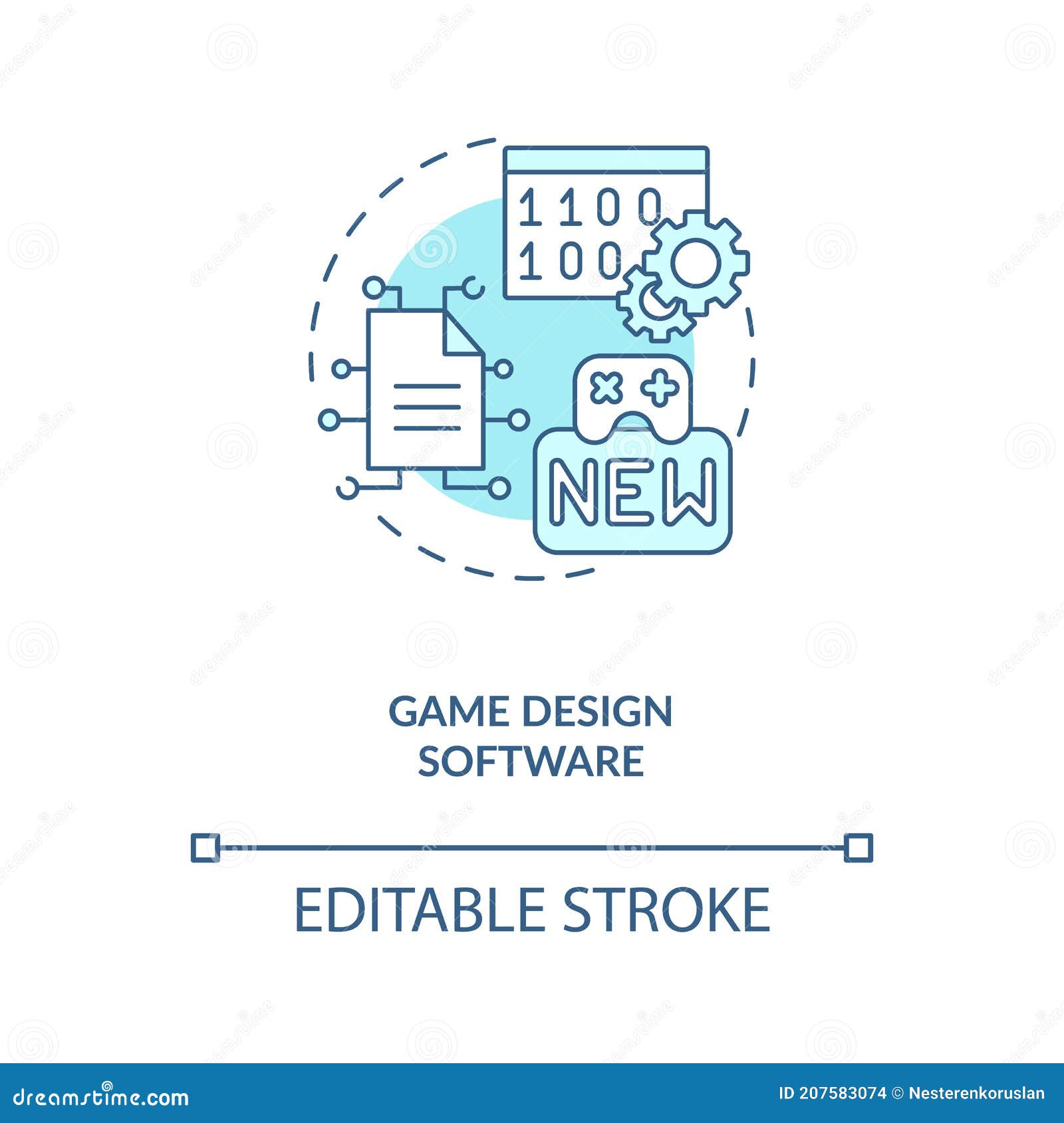 Game Design Software Concept Icon Stock Illustration - Illustration of ...