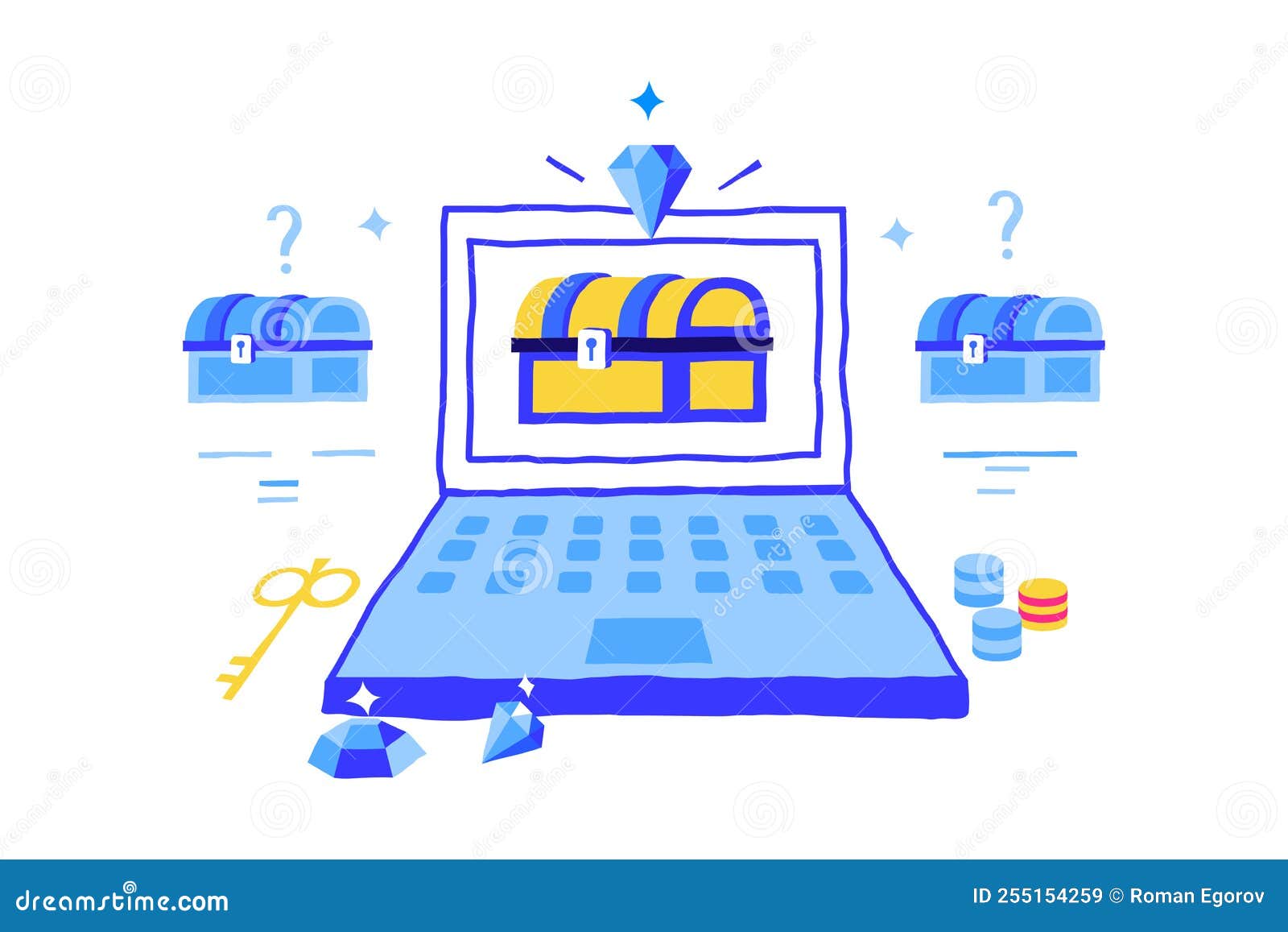 Game Development Concept. Doodle VR Technology and Gaming Mechanics ...