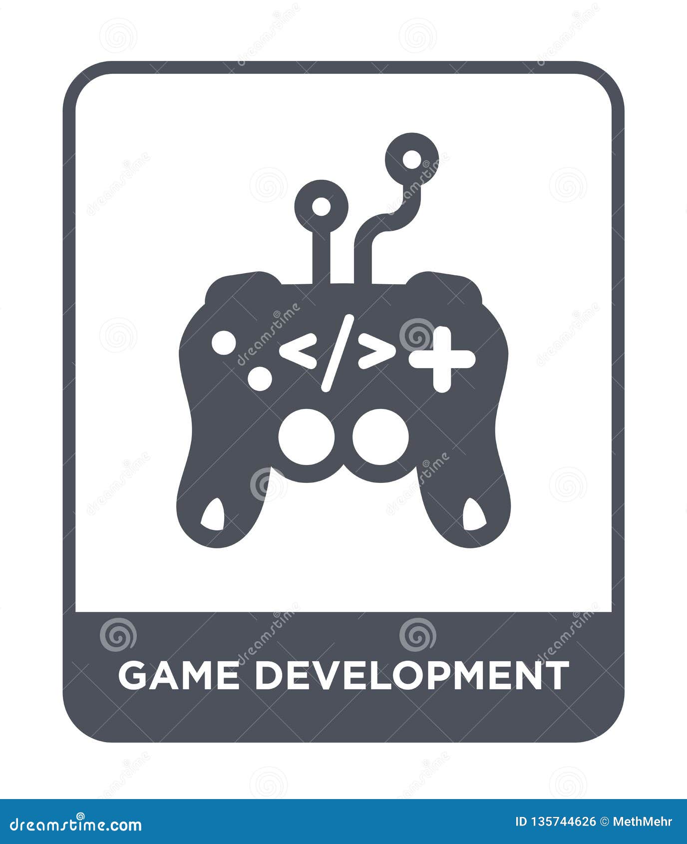 Game Development Icon in Trendy Design Style. Game Development Icon ...